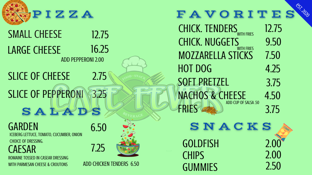 Café Fever | Cabin Fever Play Centre